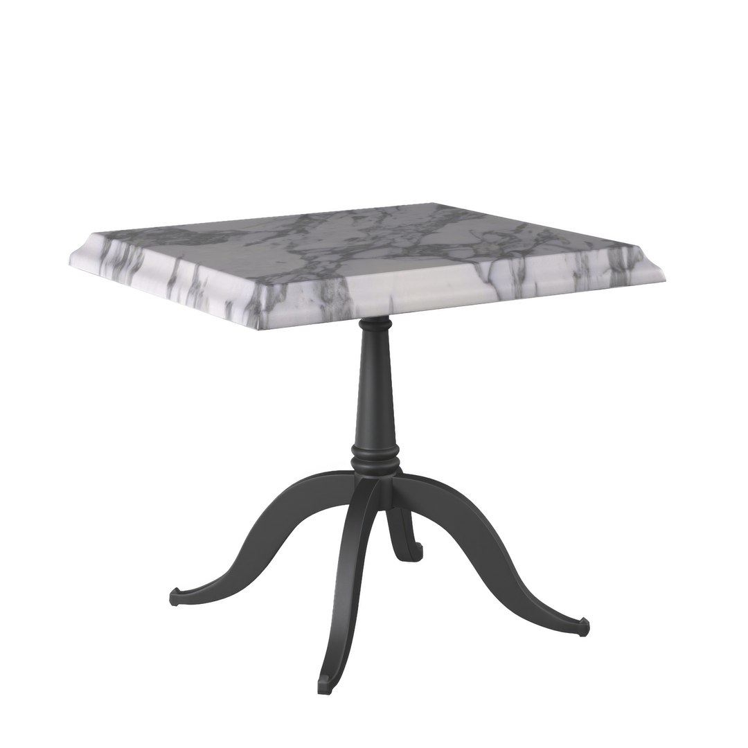 3D Square Stone Dining Table Model - TurboSquid 2120341