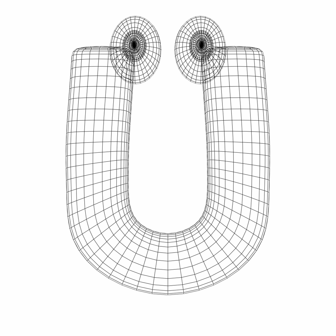 3d model advertising alphabet rigged