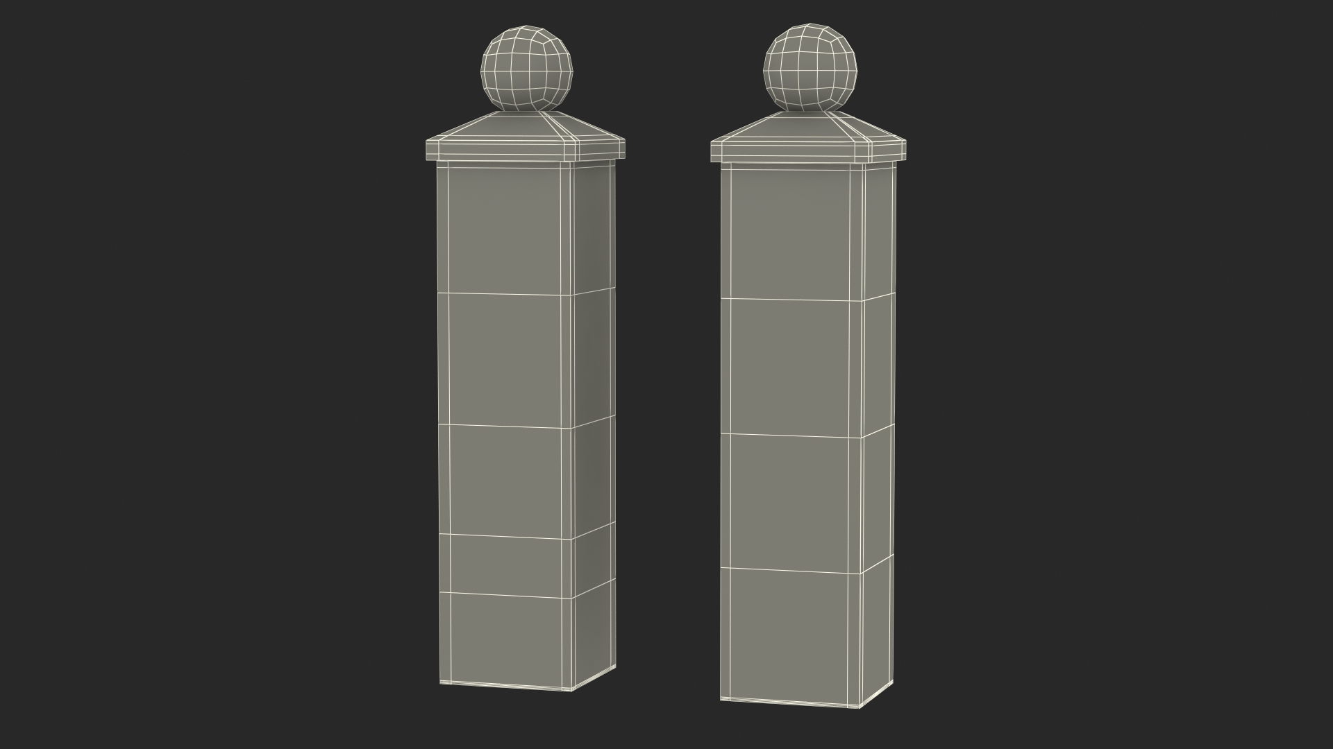 3D Gate Posts Model - TurboSquid 1870676