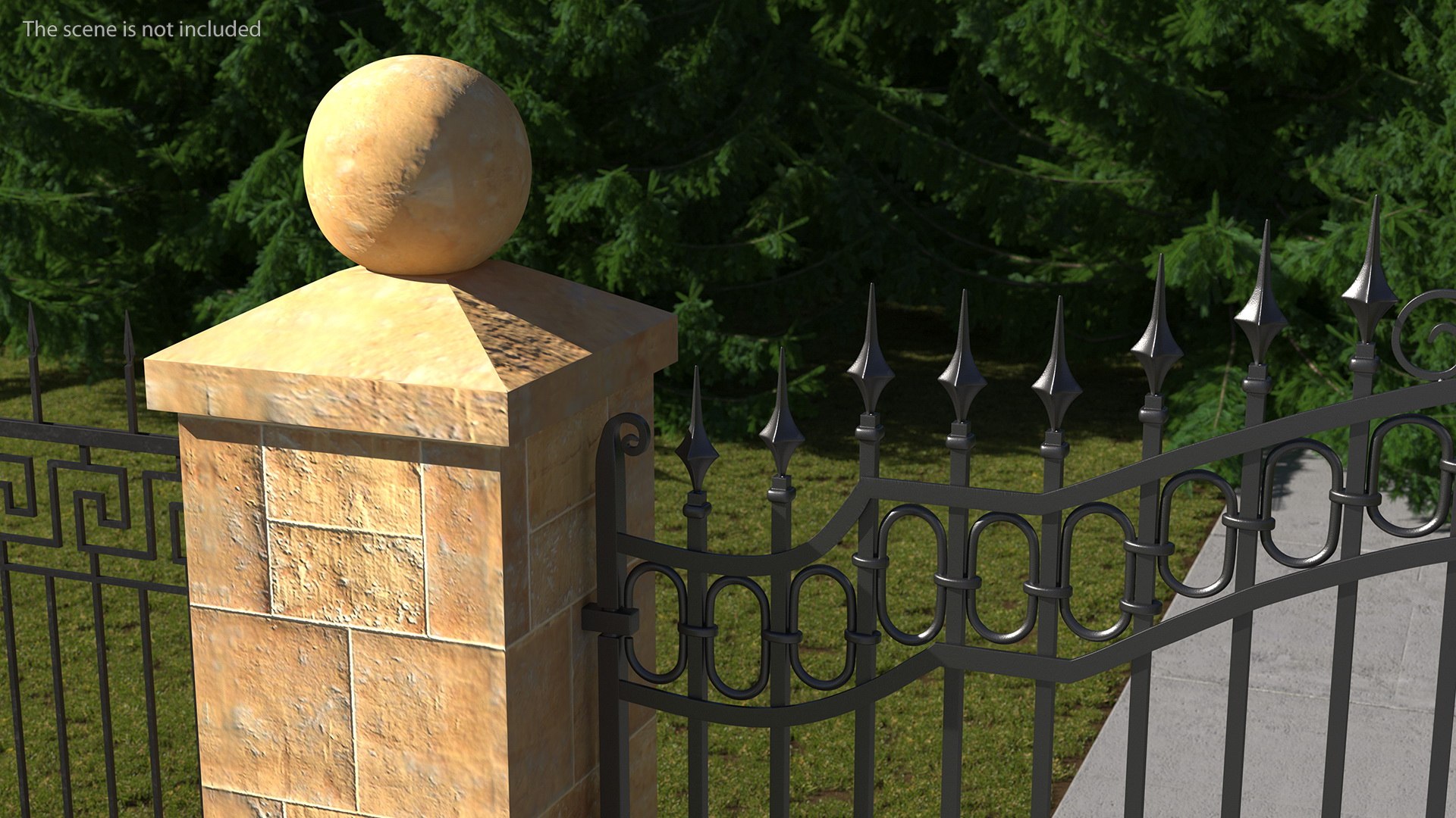 3D Gate Posts Model - TurboSquid 1870676