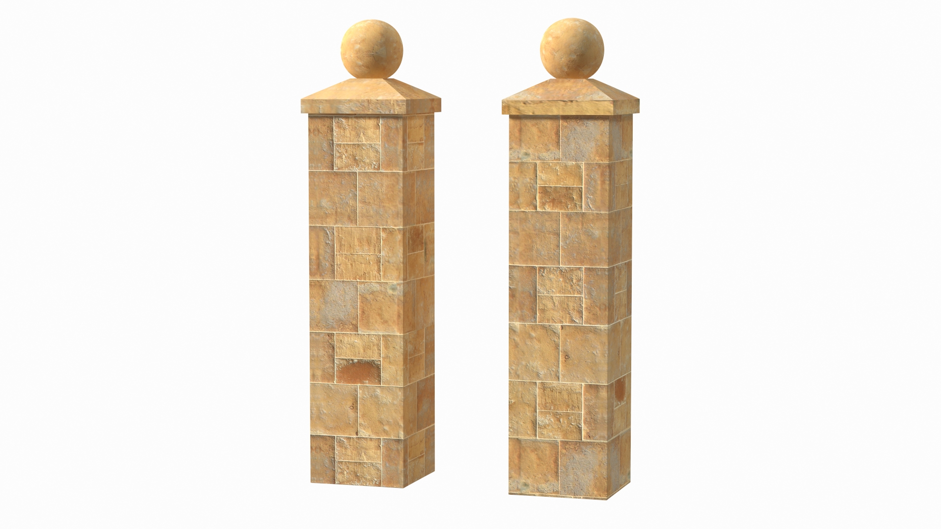 3D Gate Posts Model - TurboSquid 1870676