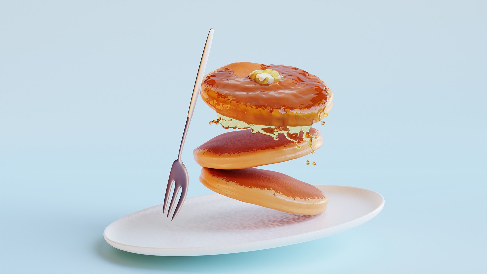 Realistic Pancakes 3D Model - TurboSquid 2041037