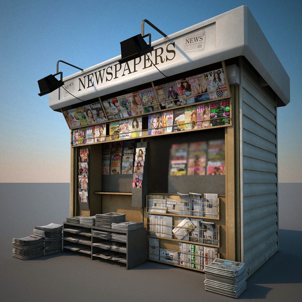 newspapers shop 3d model