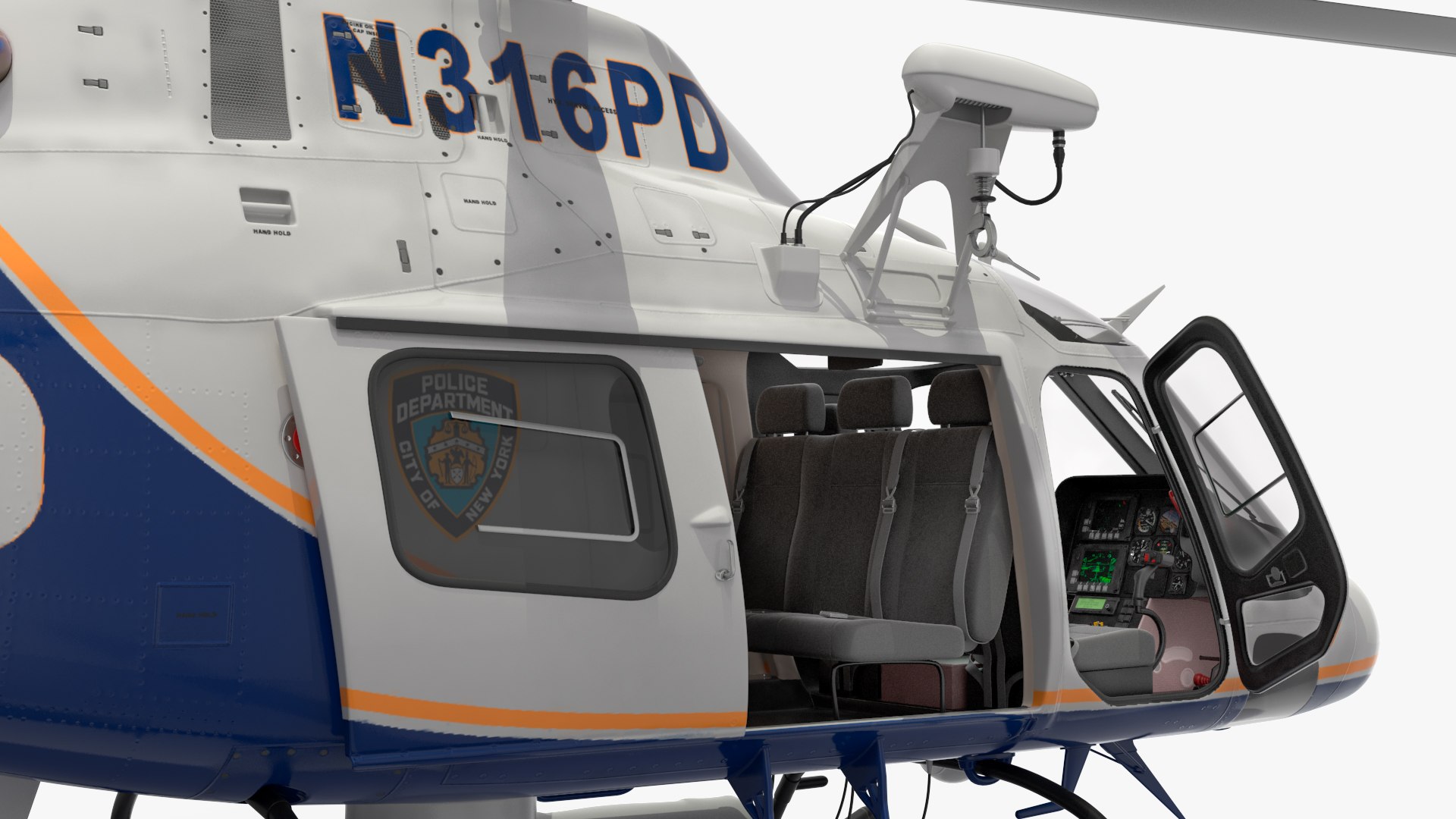 3D Police Helicopter AgustaWestland AW119 Koala Model - TurboSquid 2167293