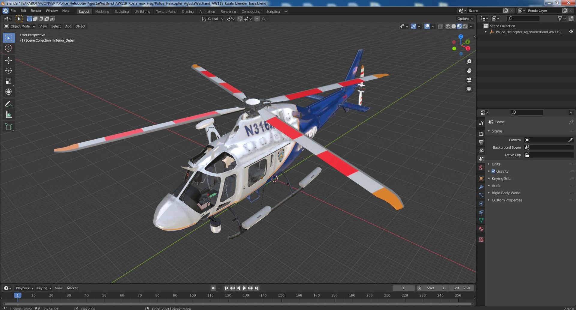 3D Police Helicopter AgustaWestland AW119 Koala Model - TurboSquid 2167293