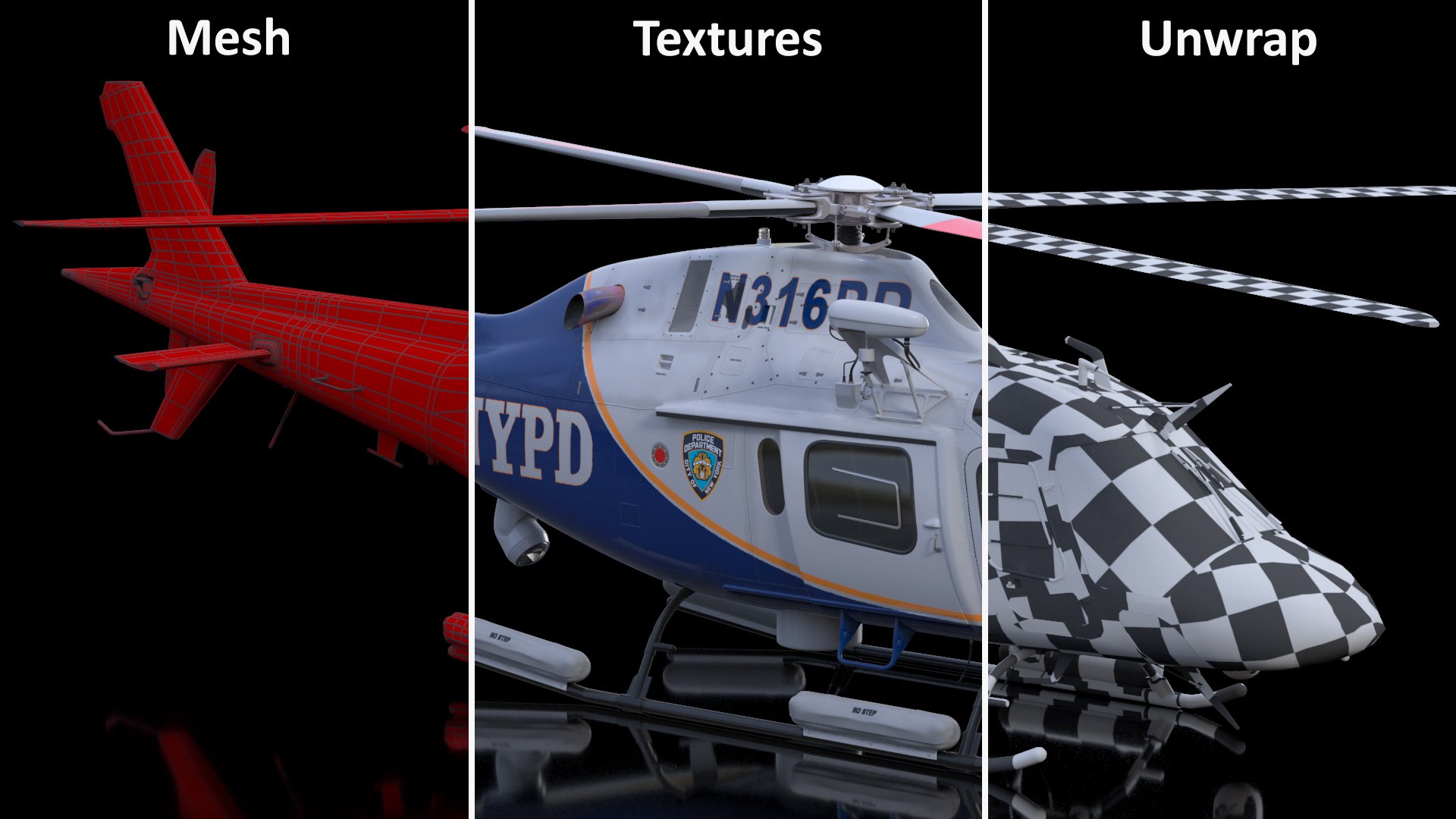 3D Police Helicopter AgustaWestland AW119 Koala Model - TurboSquid 2167293