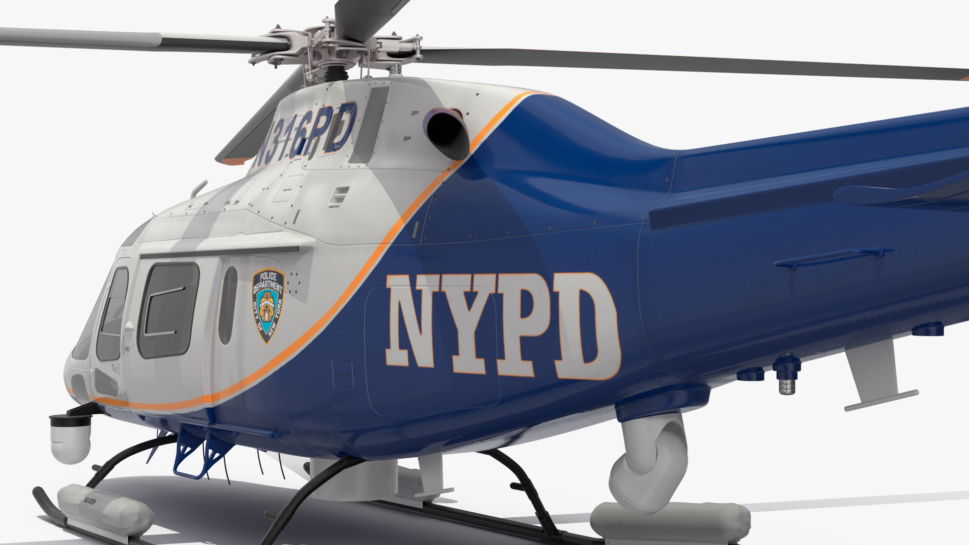 3D Police Helicopter AgustaWestland AW119 Koala Model - TurboSquid 2167293