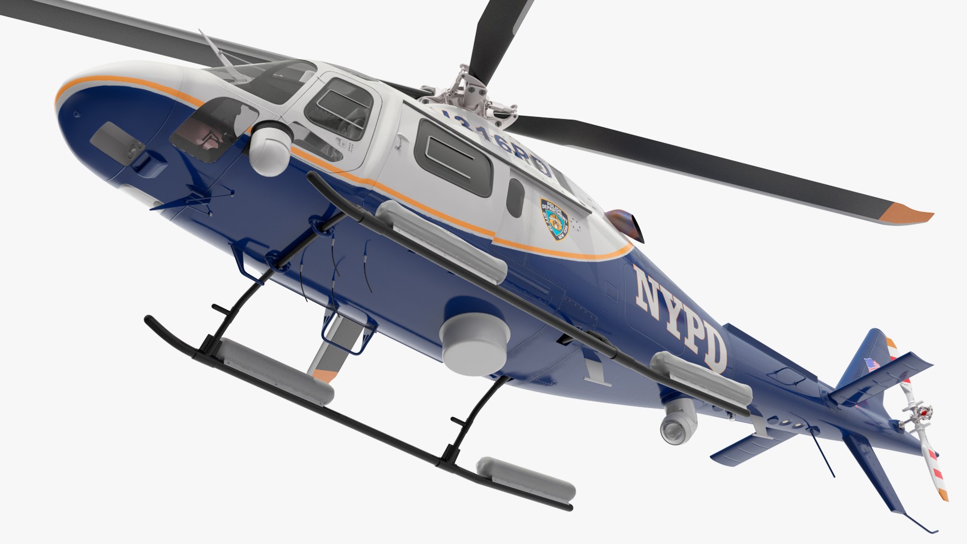 3D Police Helicopter AgustaWestland AW119 Koala Model - TurboSquid 2167293