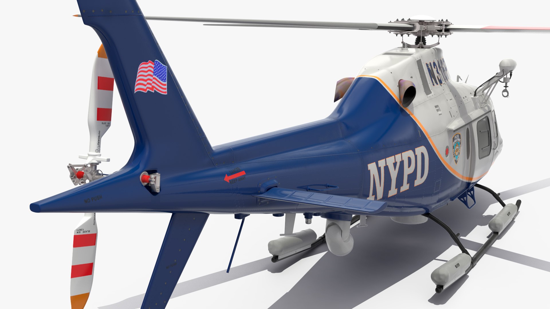 3D Police Helicopter AgustaWestland AW119 Koala Model - TurboSquid 2167293