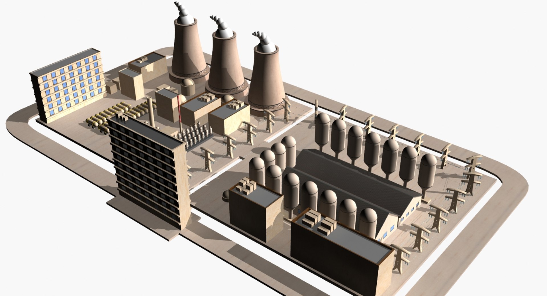 3d Nuclear Power Plant Model