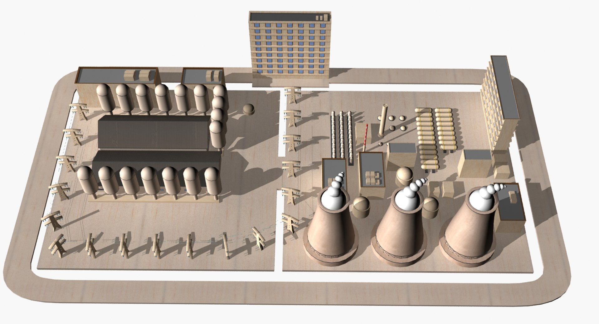 3d Nuclear Power Plant Model