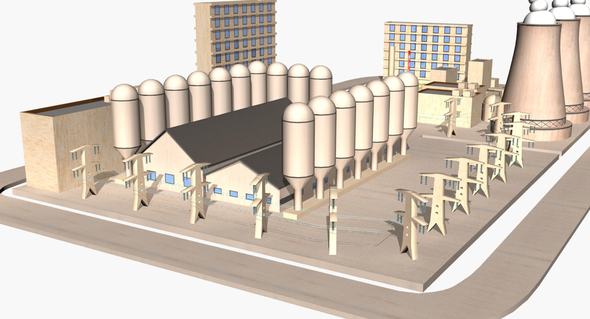 3d Nuclear Power Plant Model