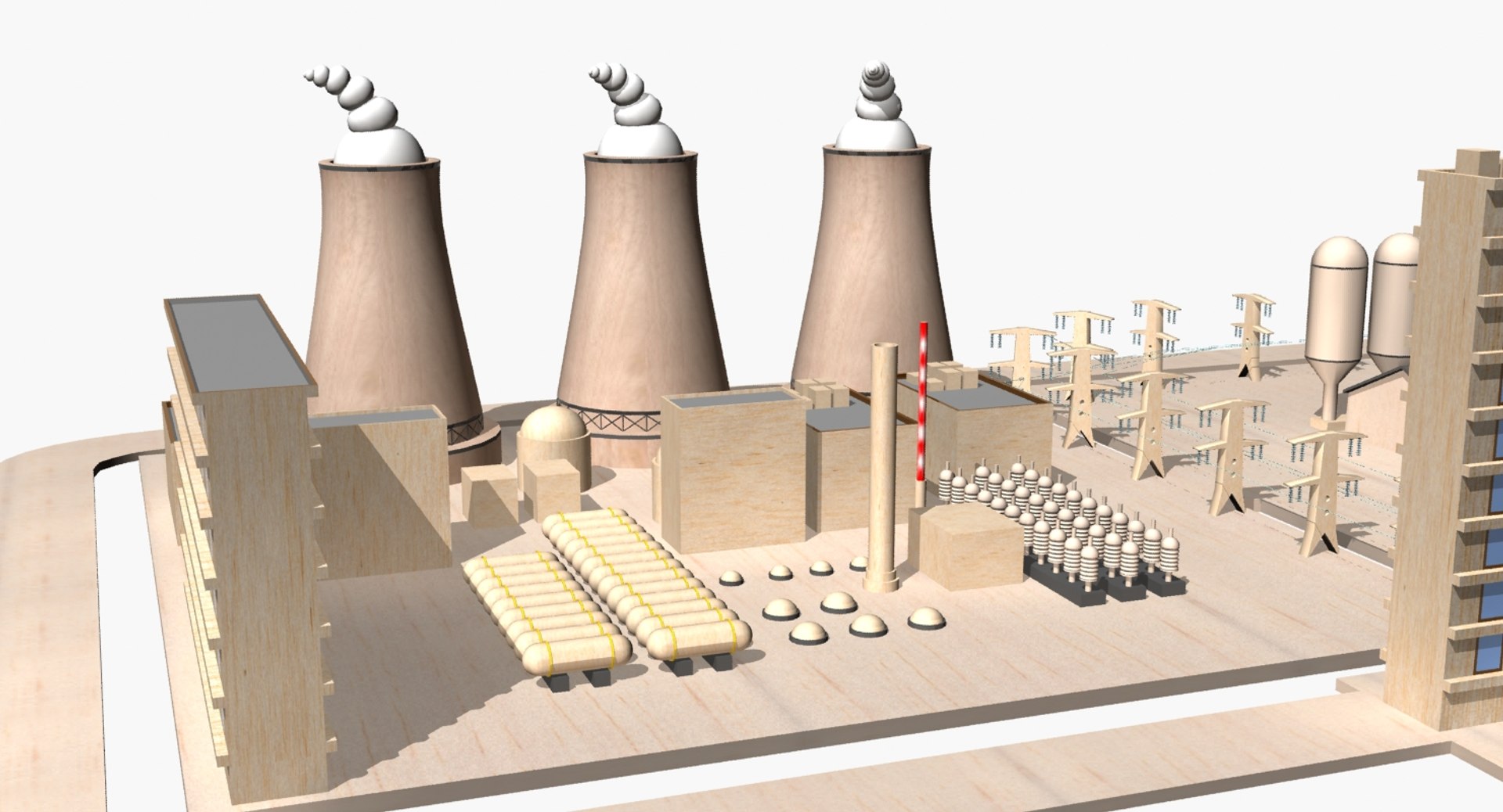 3d Nuclear Power Plant Model