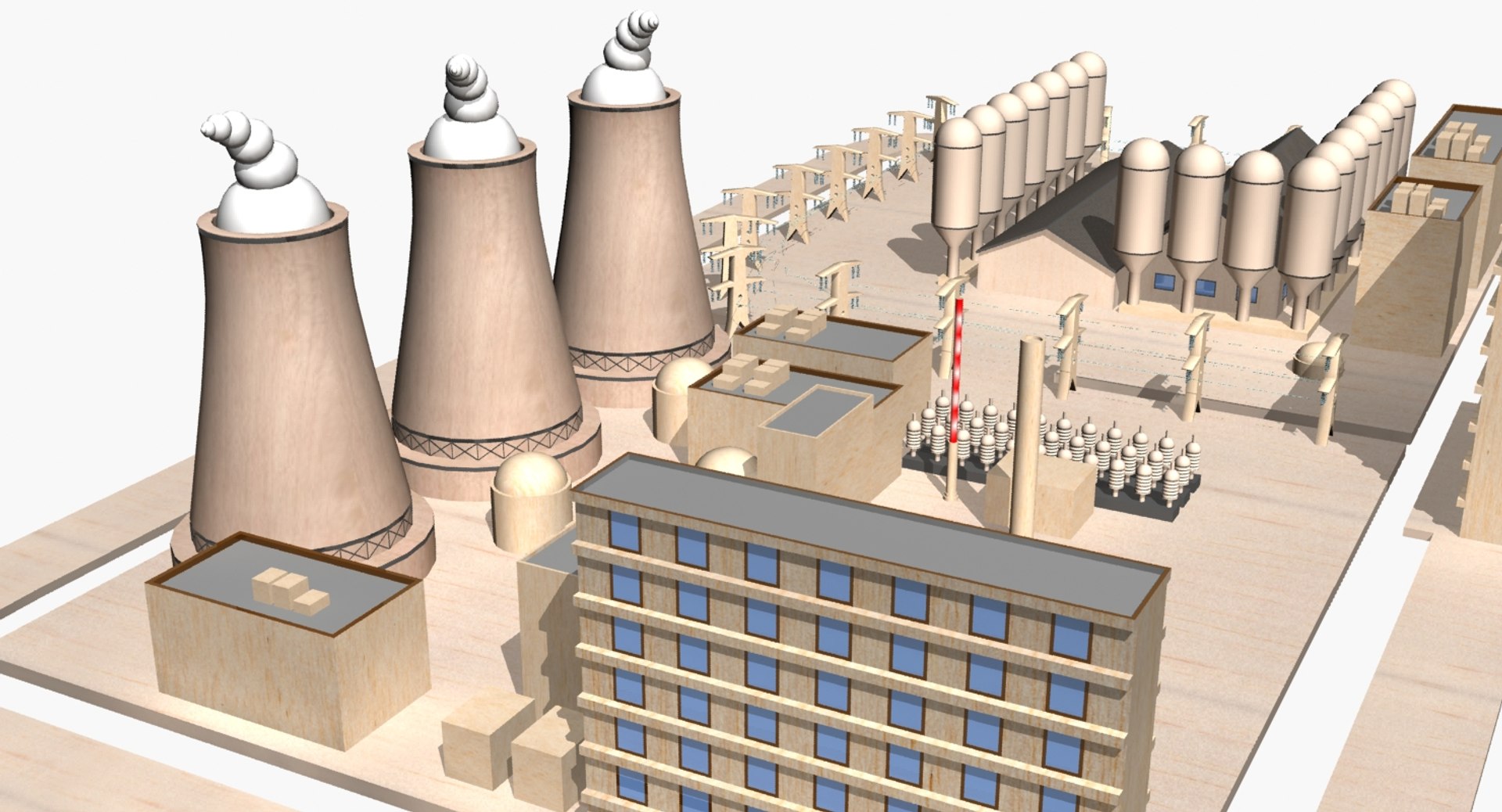 3d Nuclear Power Plant Model