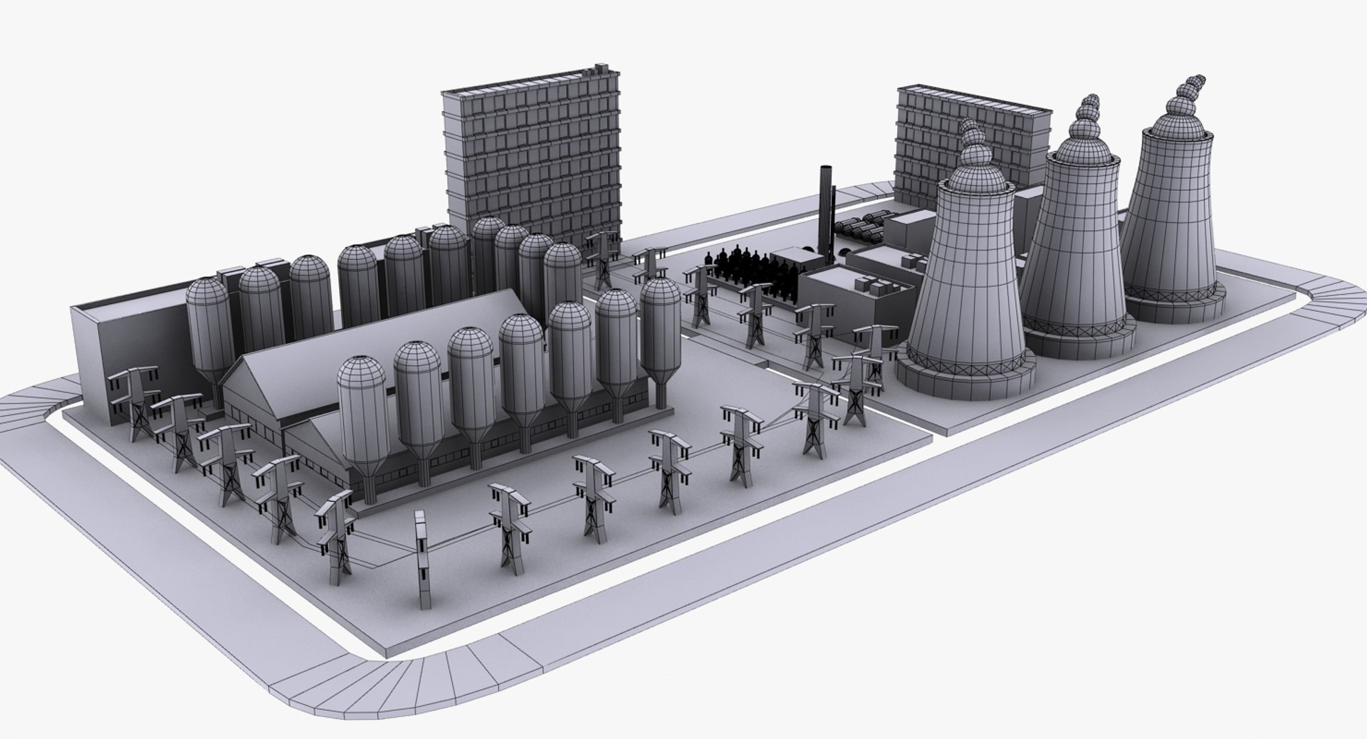 3d Nuclear Power Plant Model