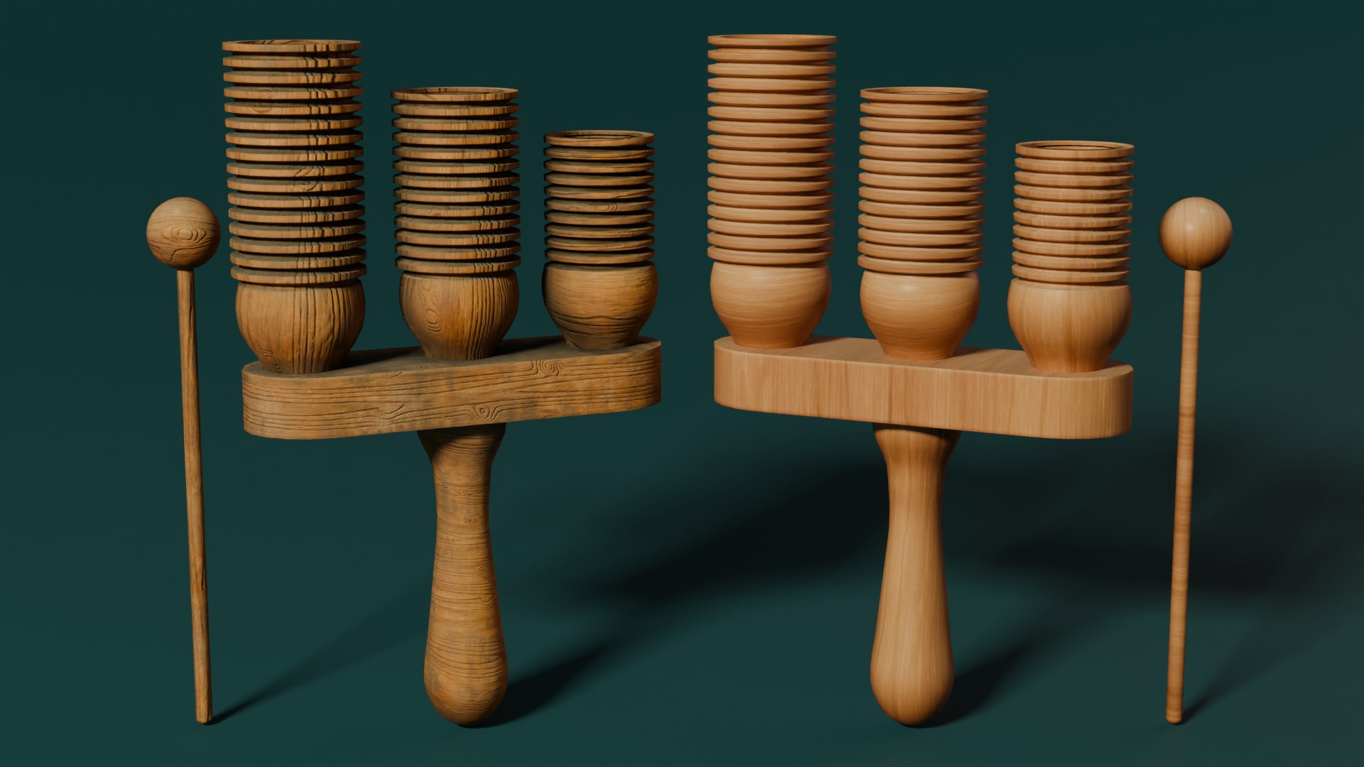 3D Wooden Agogo - TurboSquid 2226853