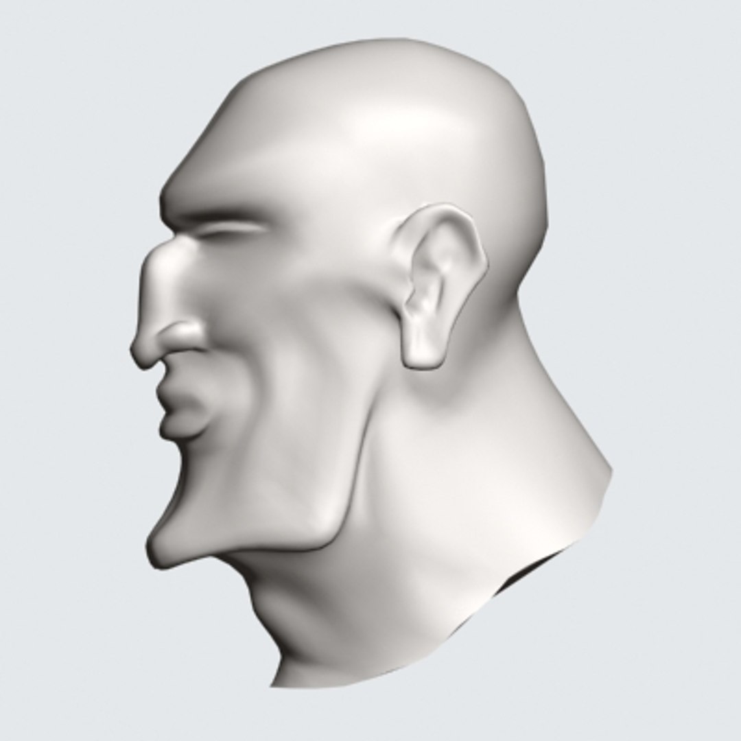 3d model stone head