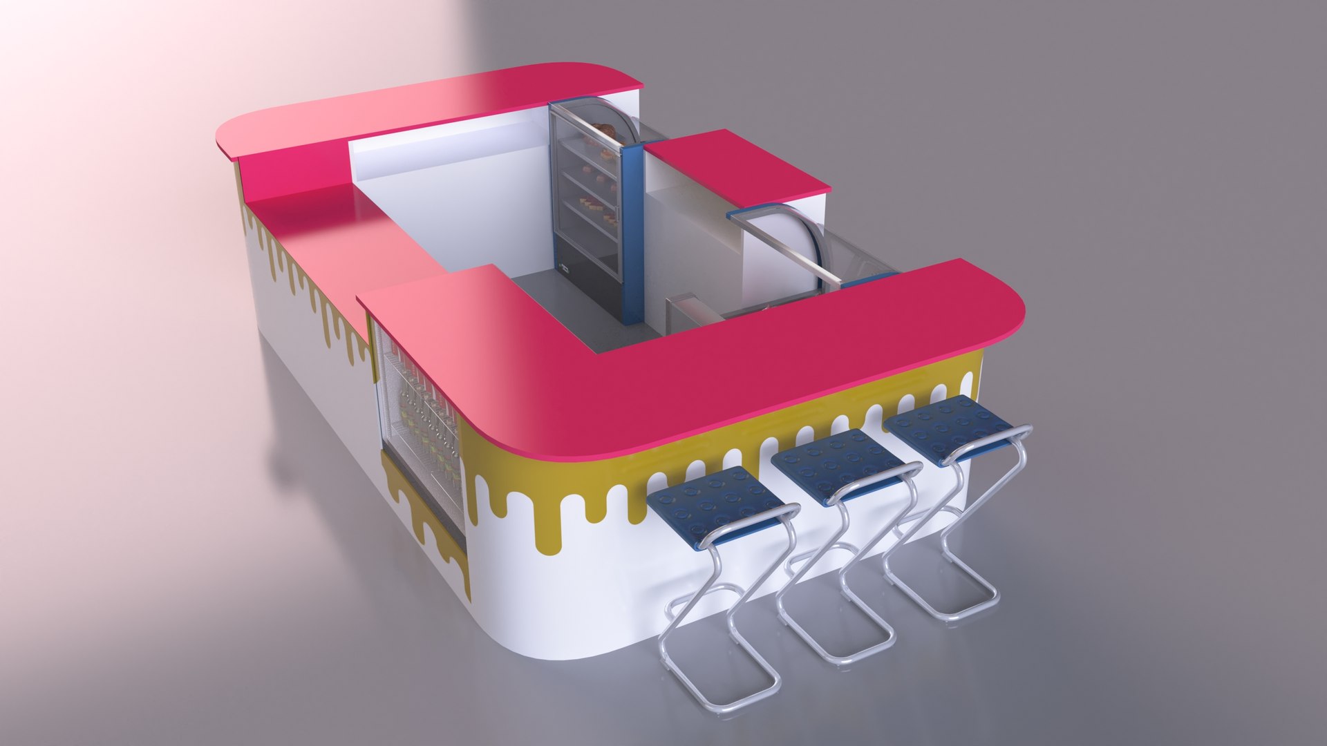 Ice Cream Shop 3D Model - TurboSquid 2137378