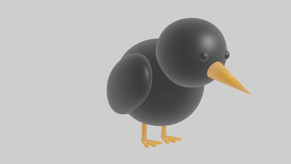 Crow Low Poly Cute Rigged and Animated 3D - TurboSquid 1717113