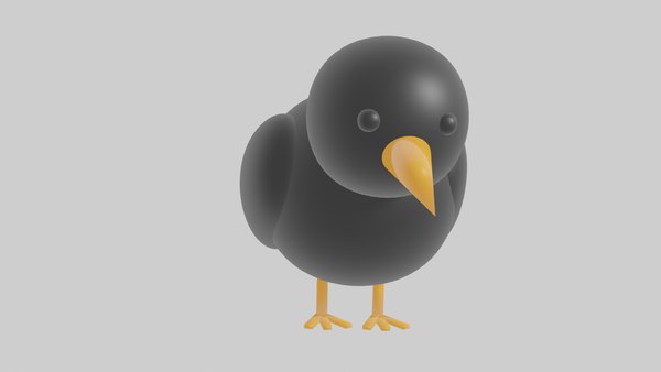 Crow Low Poly Cute Rigged and Animated 3D - TurboSquid 1717113