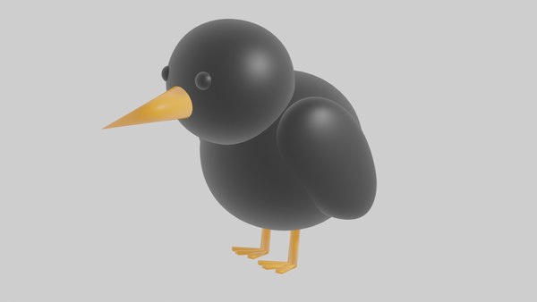 Crow Low Poly Cute Rigged and Animated 3D - TurboSquid 1717113