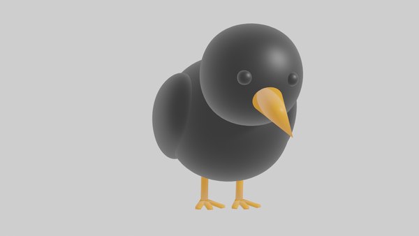 Crow Low Poly Cute Rigged and Animated 3D - TurboSquid 1717113