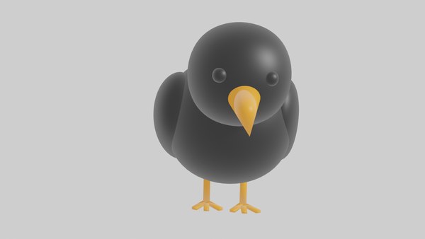 Crow Low Poly Cute Rigged and Animated 3D - TurboSquid 1717113