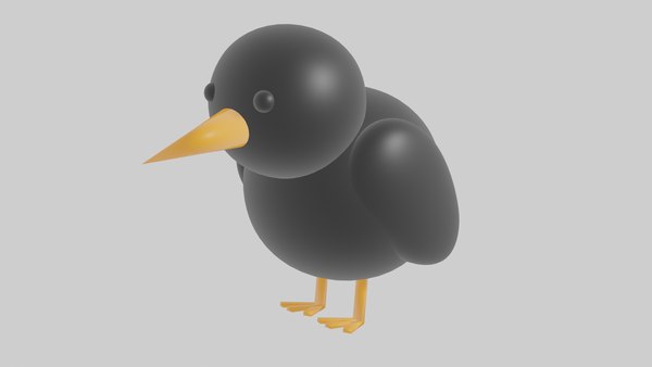 Crow Low Poly Cute Rigged and Animated 3D - TurboSquid 1717113