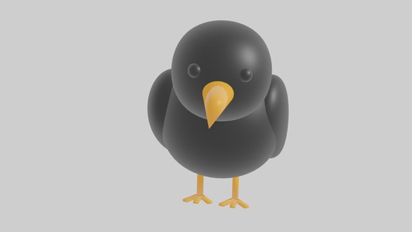 Crow Low Poly Cute Rigged and Animated 3D - TurboSquid 1717113