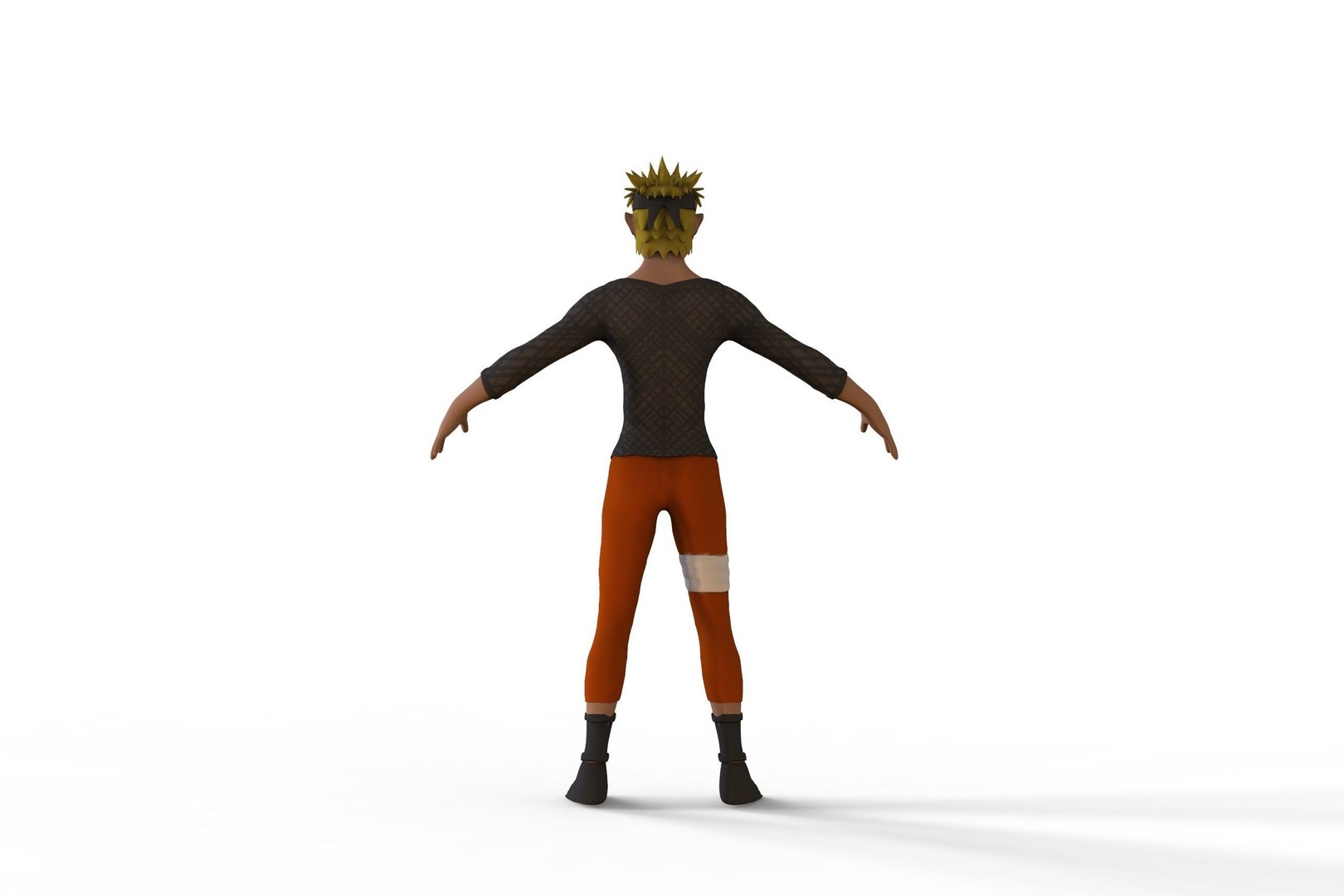 3D Model Naruto Uzumaki Clothes Destroyed - TurboSquid 2310801