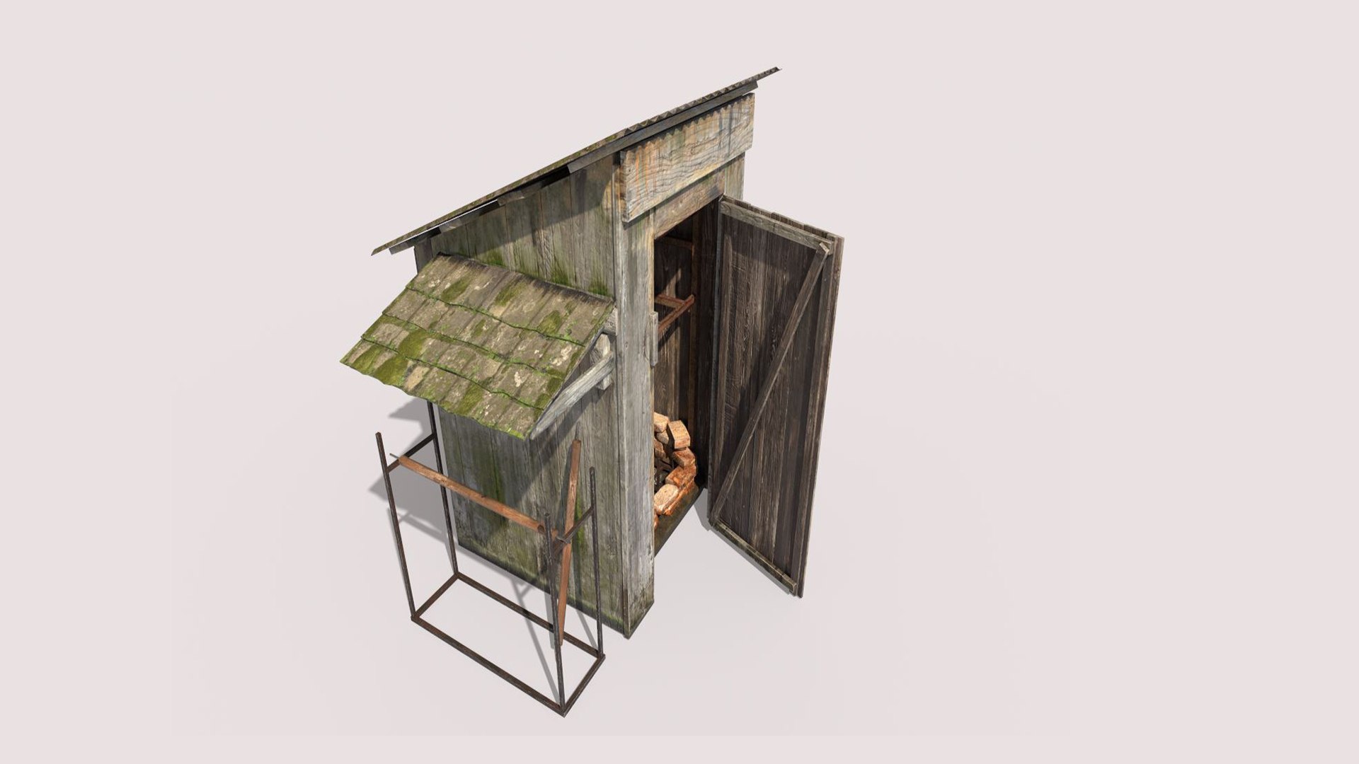 3D Old Smokehouse - TurboSquid 2081711
