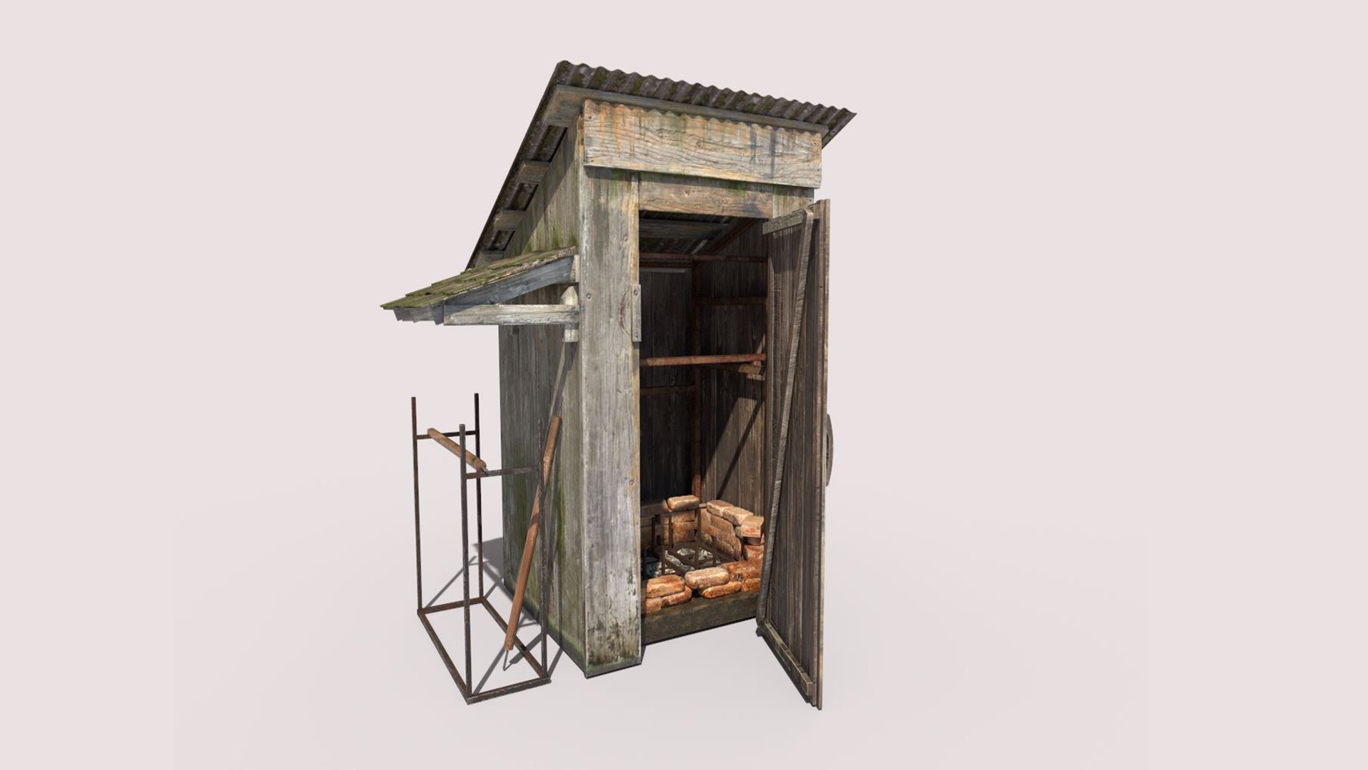 3D Old Smokehouse - TurboSquid 2081711