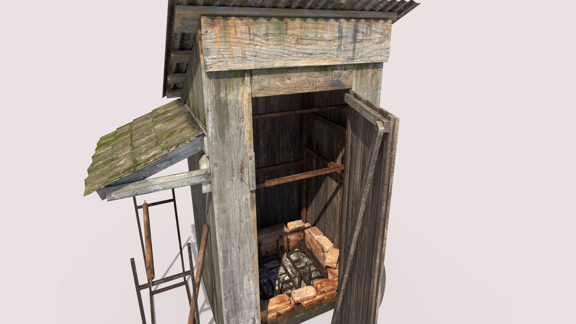 3D Old Smokehouse - TurboSquid 2081711