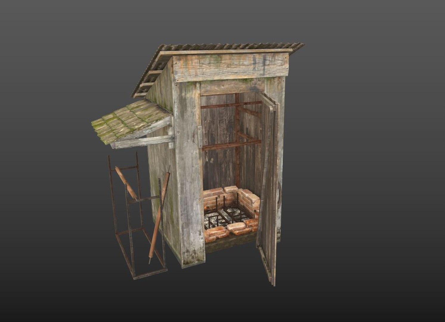 3D Old Smokehouse - TurboSquid 2081711