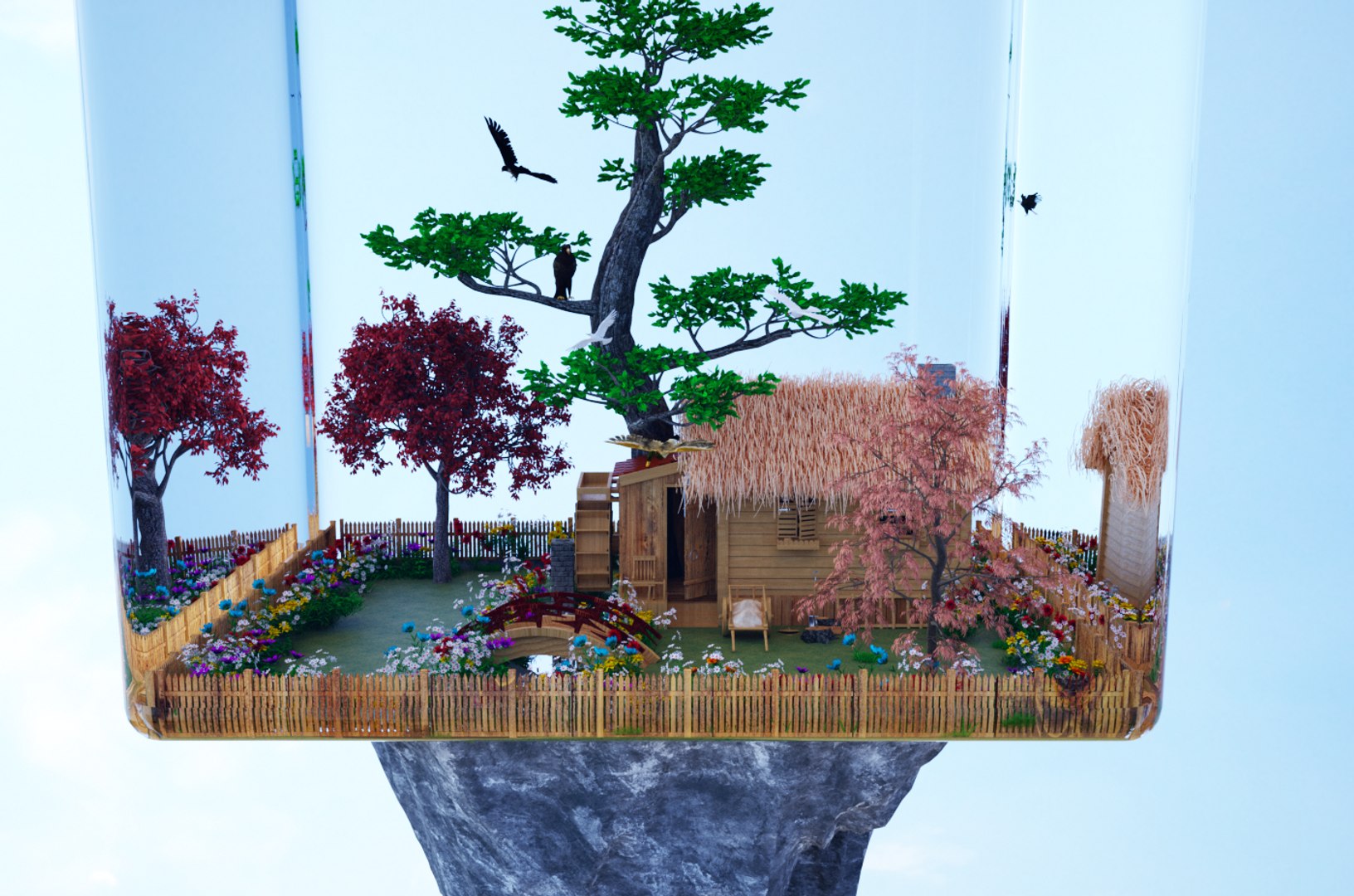 GLASS BOARD HOUSE 3D Model - TurboSquid 1744739