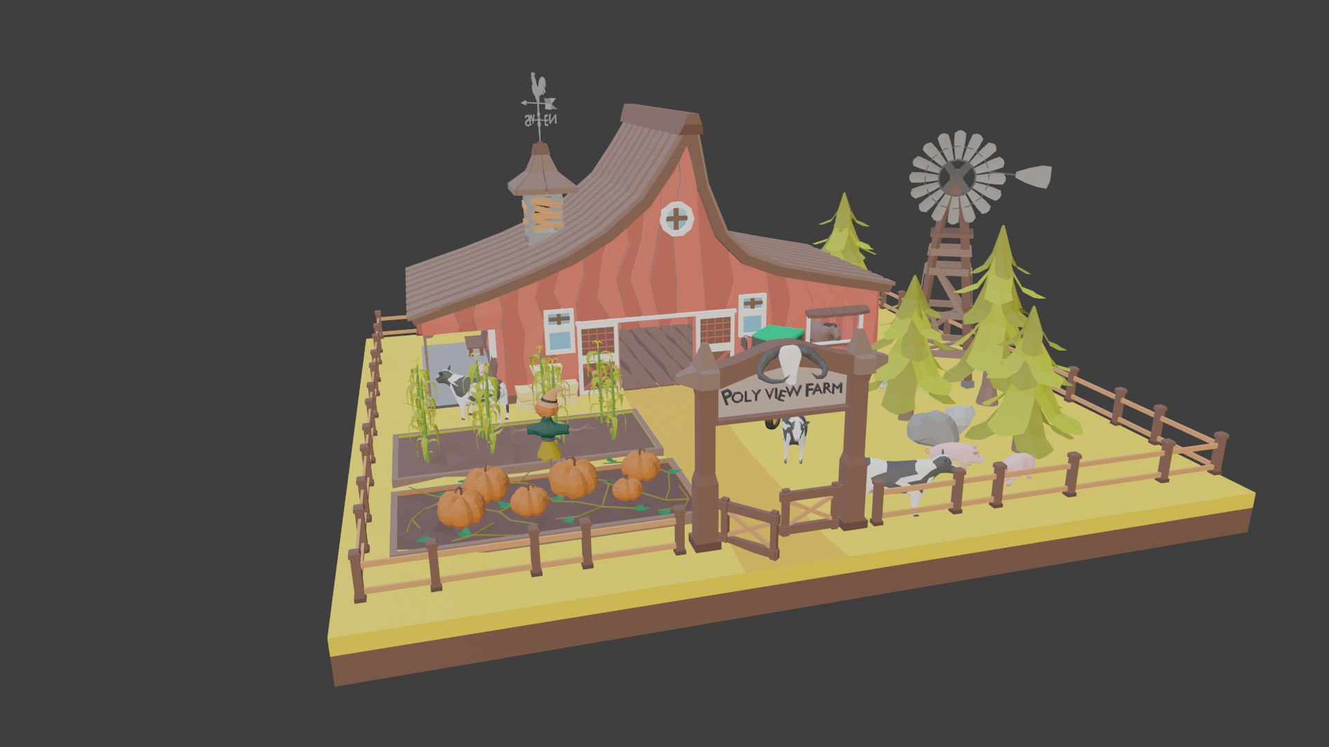 3D farm model - TurboSquid 1675379