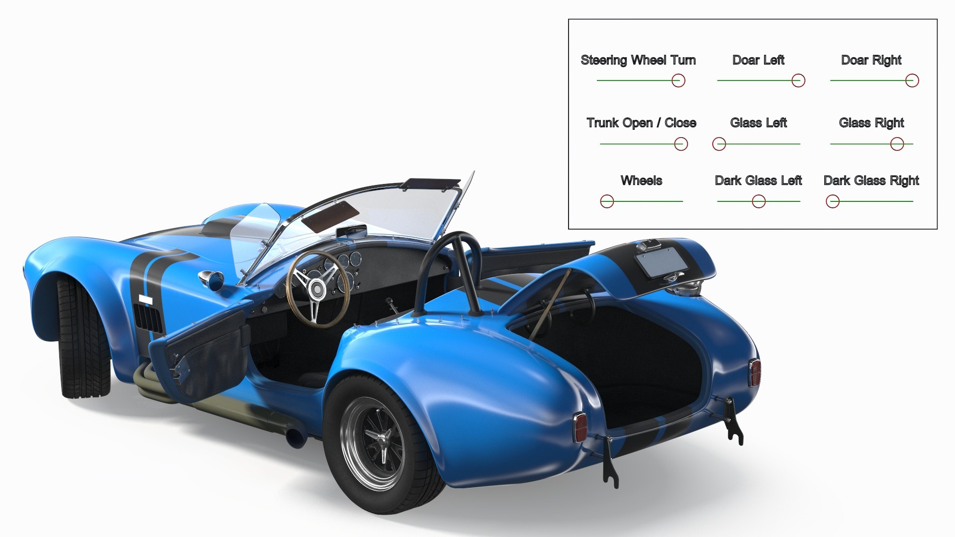 3D Retro Racing Car Rigged Model - TurboSquid 2279340