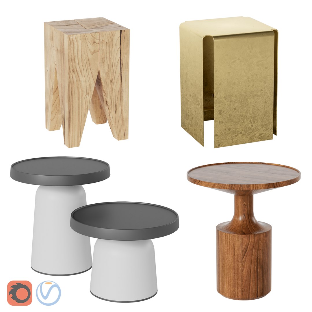 Side Tables Vol 06 3D - TurboSquid 1927793