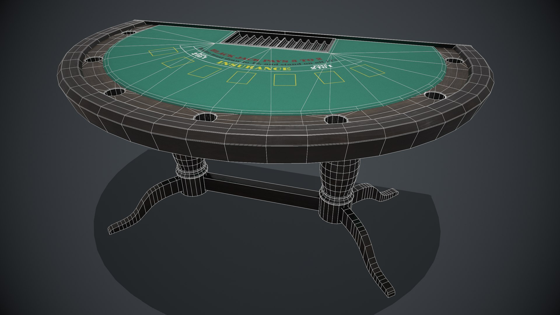Pbr Blackjack Table 3D - TurboSquid 1456103