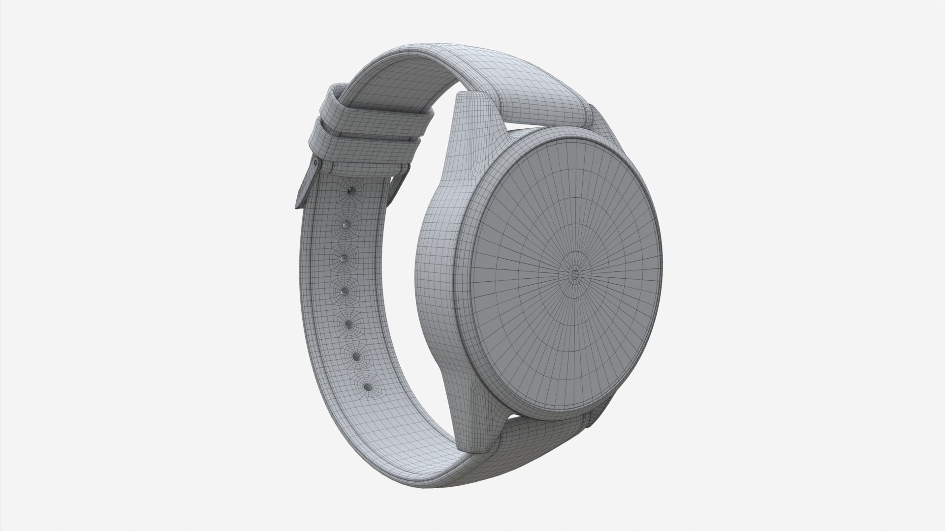 Wristwatch with Leather Strap 03 model - TurboSquid 1952101