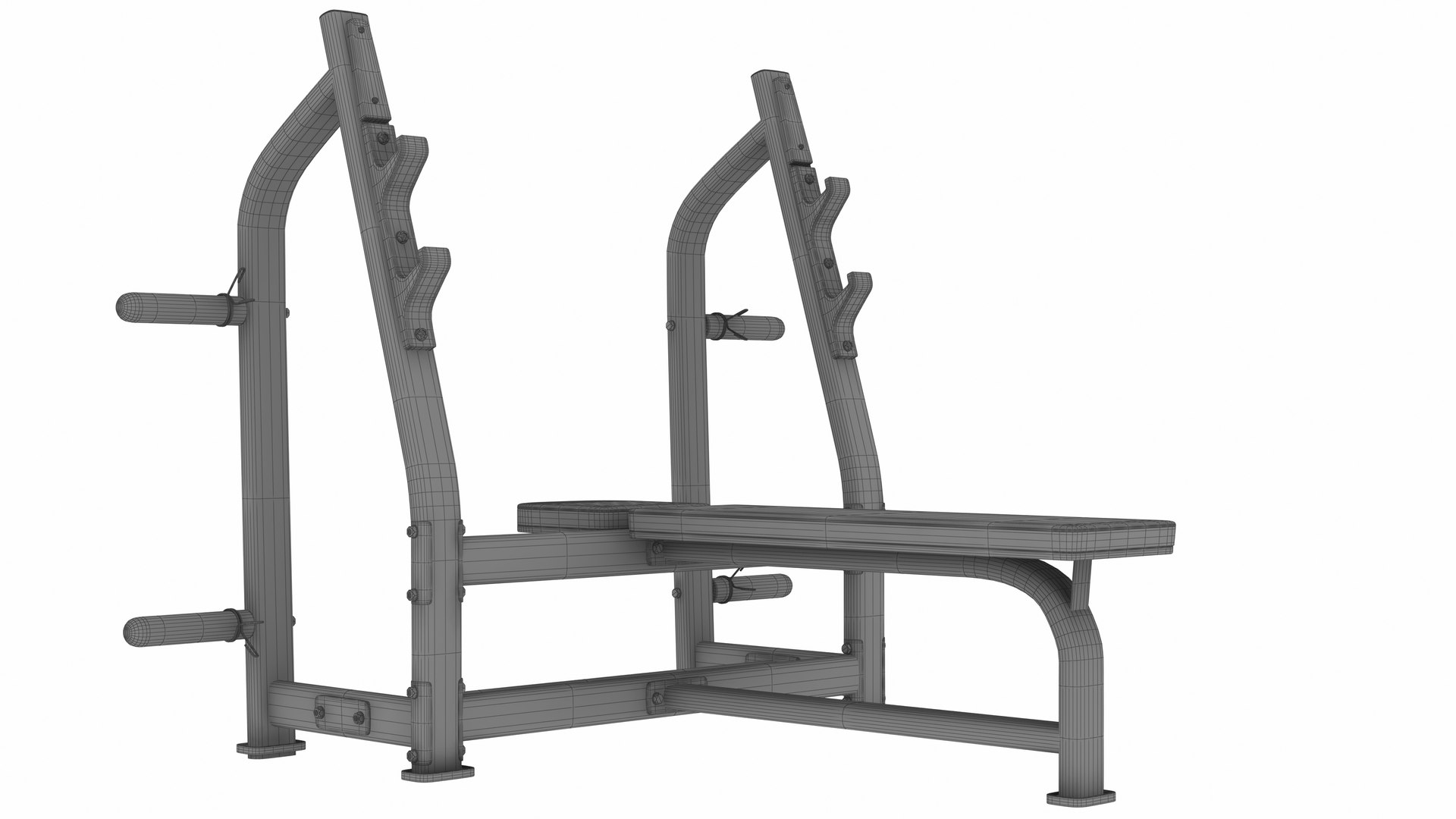 GYM Barbell Bench Press Machine Model - TurboSquid 1824573