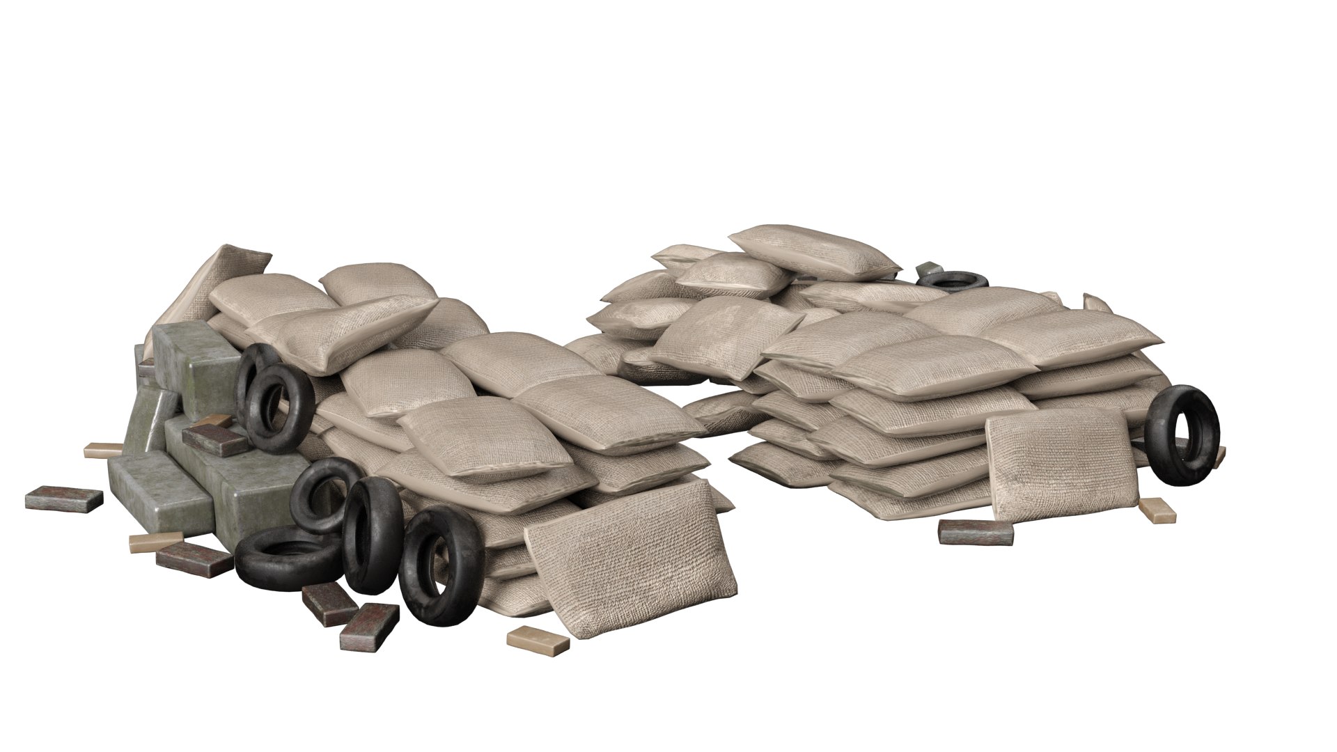 Sandbag Sand Bag 3D - TurboSquid 1667244