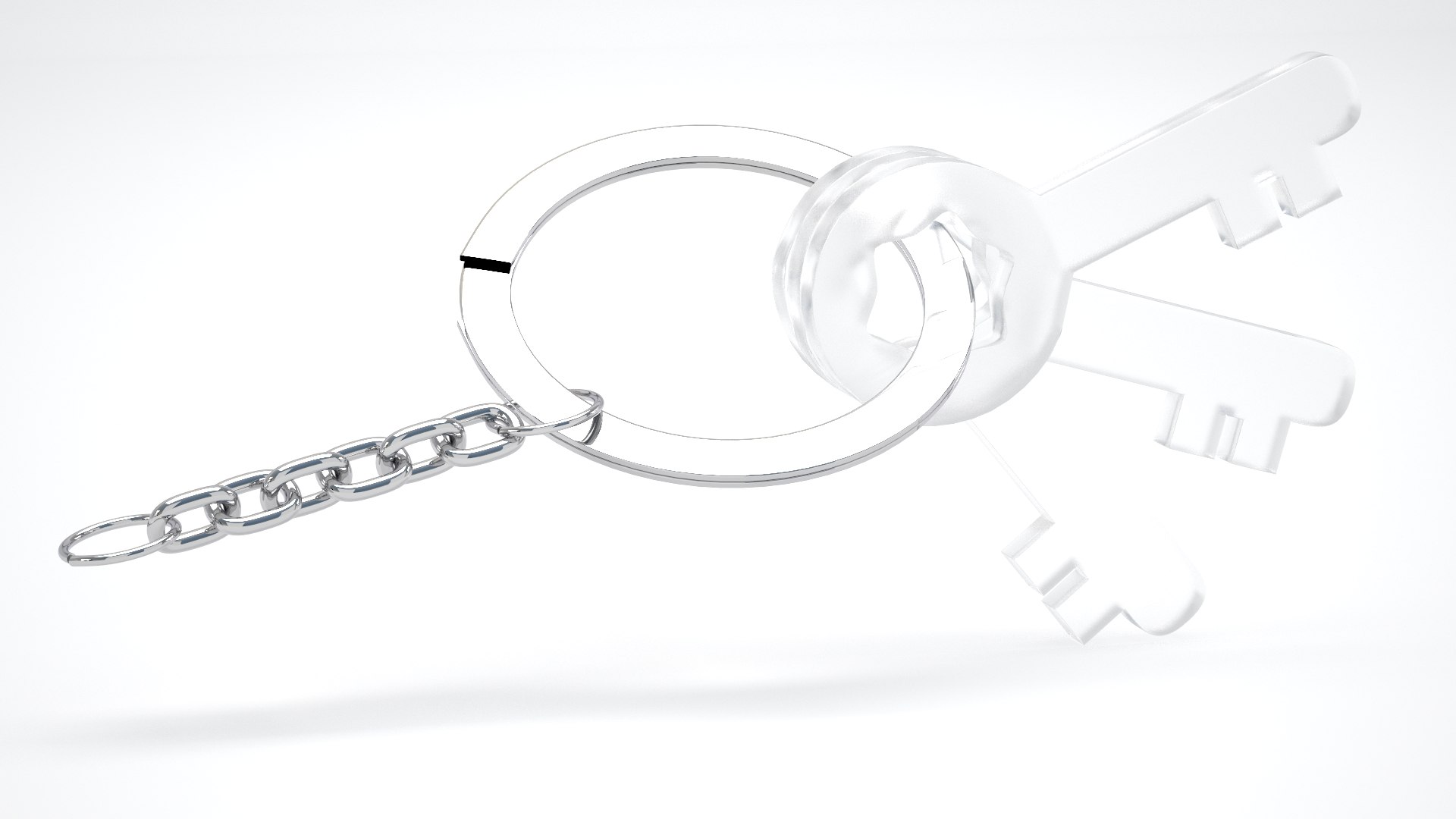 Keychain With Frosted Glass Keys 3D Model - TurboSquid 2380363