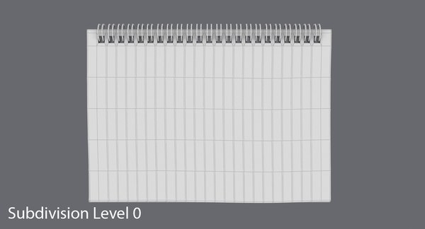 3d wire notebook model