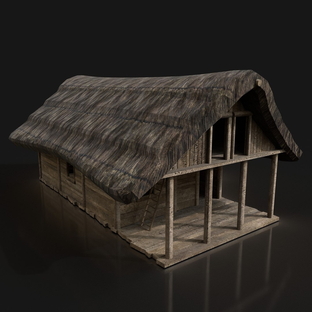Simple Medieval Wooden Hut Buildings Model - TurboSquid 1479433