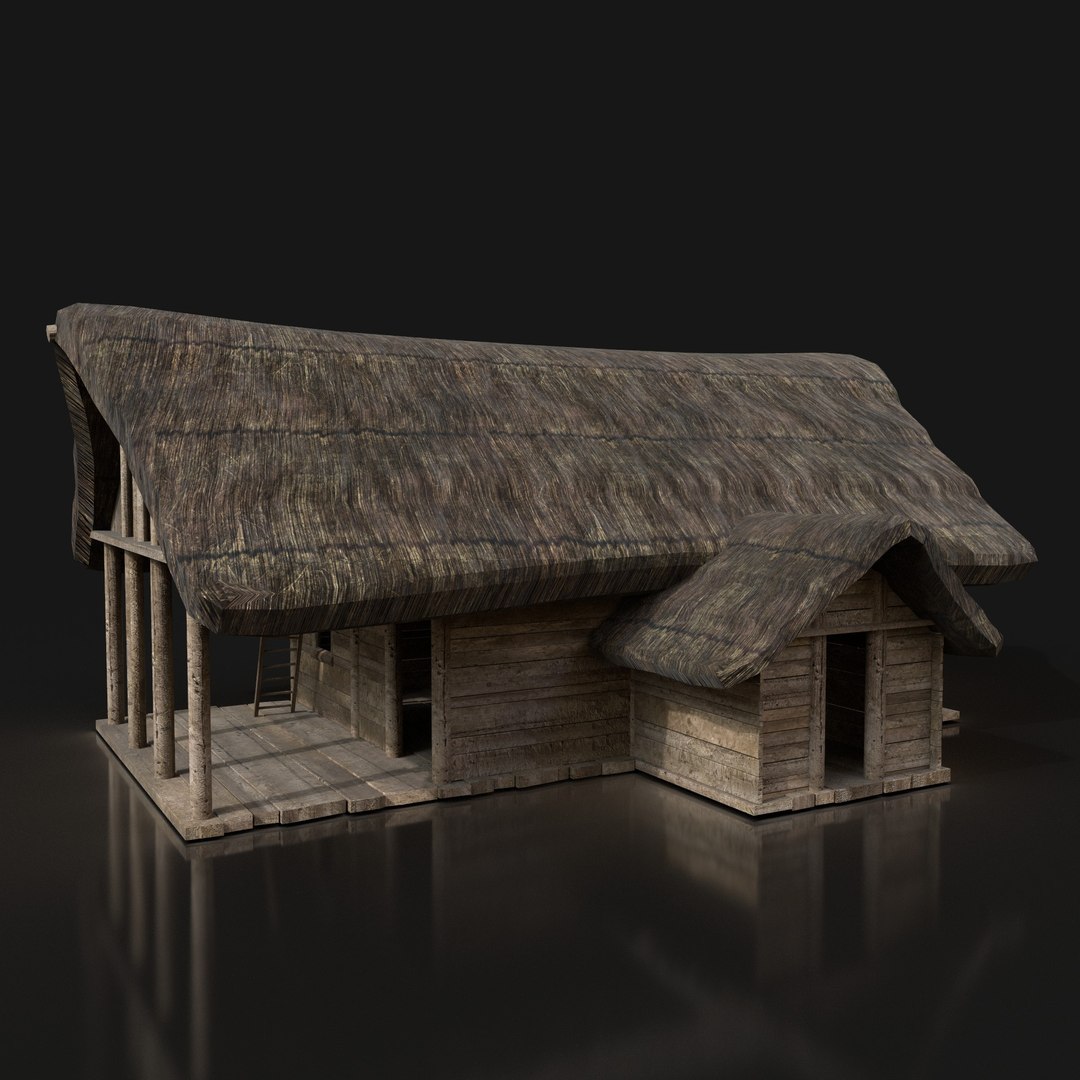 Simple Medieval Wooden Hut Buildings Model - TurboSquid 1479433