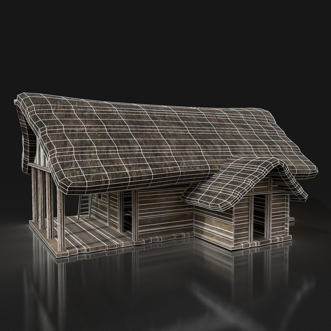 Simple Medieval Wooden Hut Buildings Model - TurboSquid 1479433