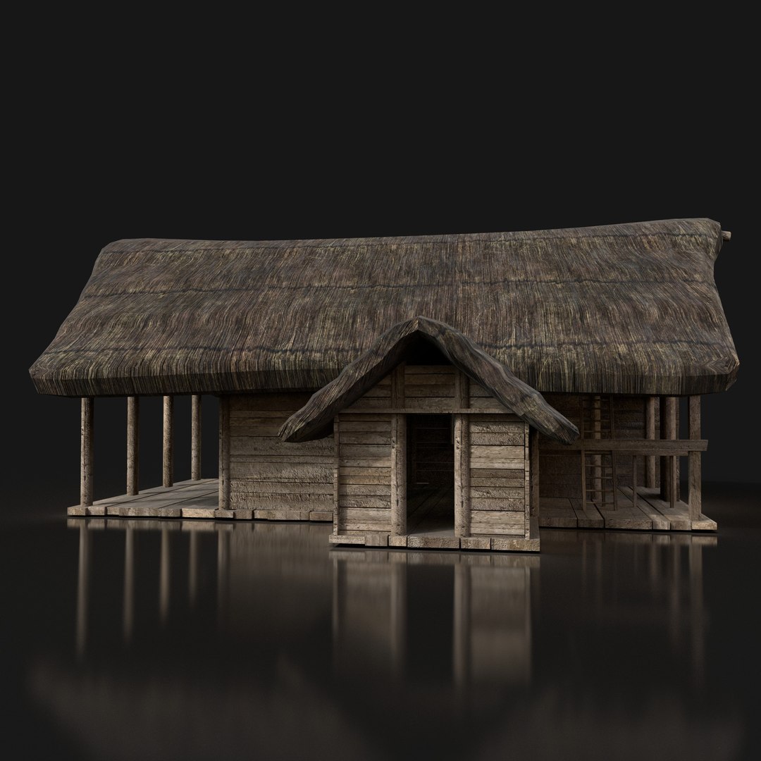 Simple Medieval Wooden Hut Buildings Model - TurboSquid 1479433