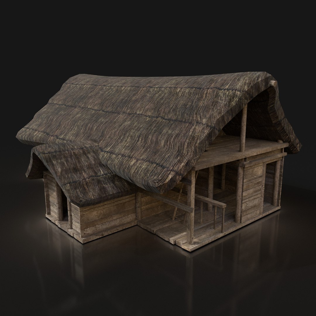 Simple Medieval Wooden Hut Buildings Model - TurboSquid 1479433