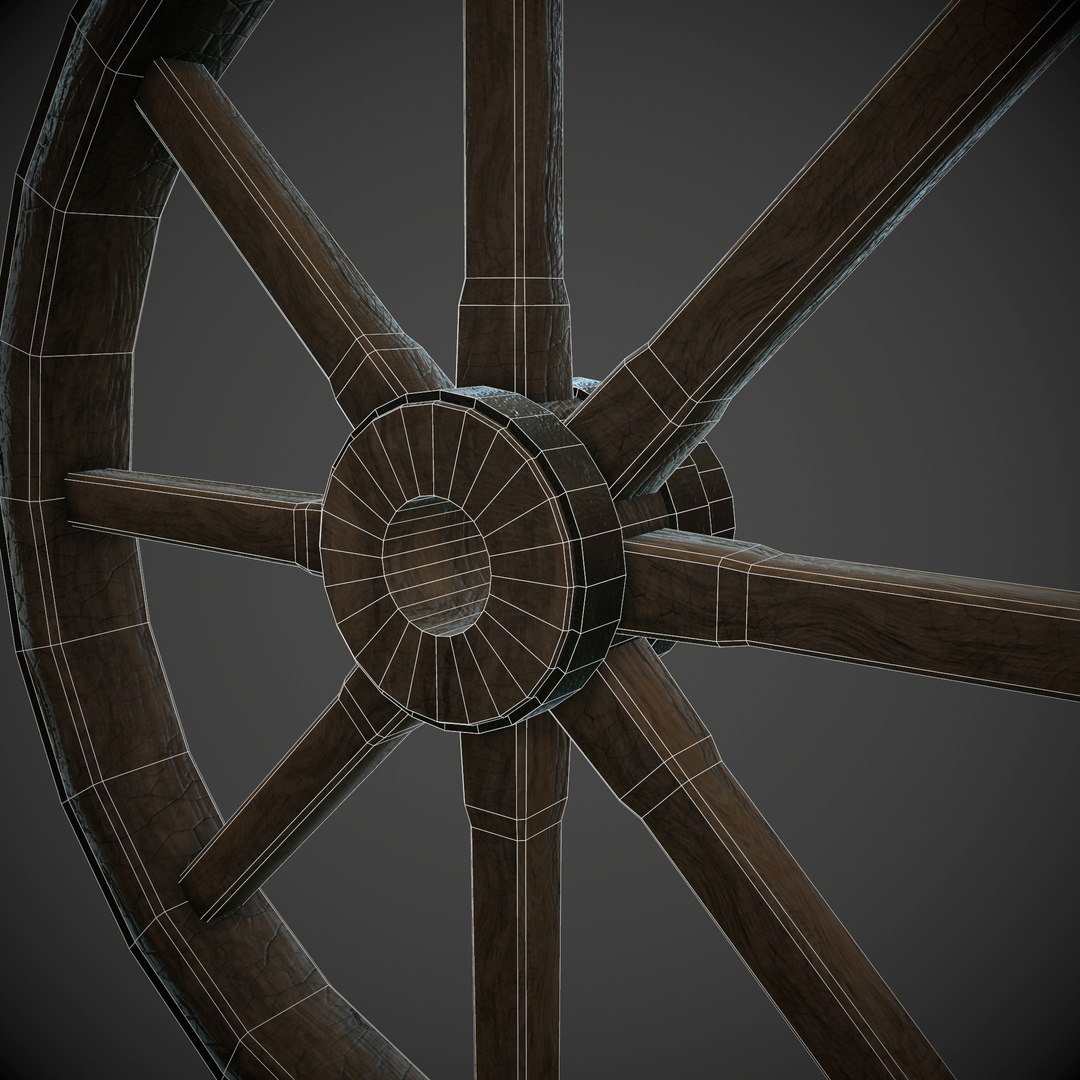 3d Wagon Wheel Model